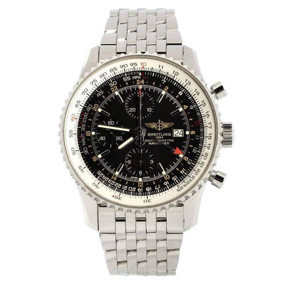 Breitling | Jewelry | Breitling Navitimer 884 World Gmt Chronograph ...